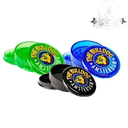 The Bulldog 3 Piece Plastic Grinder | Skyline Vape & Smoke Lounge ...